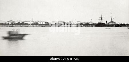 Late 19th century photograph - Shameen, Shamien island Canton ...