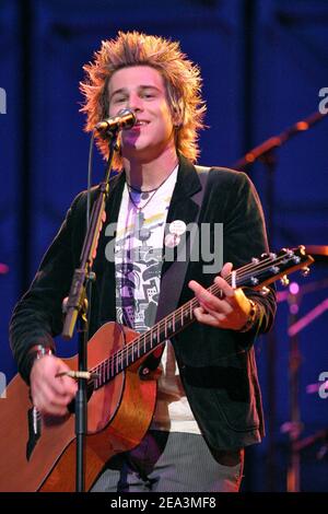 Ryan Cabrera performs live during the filming of his first DVD at the ...