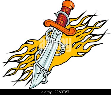 silhouette of the barbwire tattoo. Vector illustration Stock Vector ...