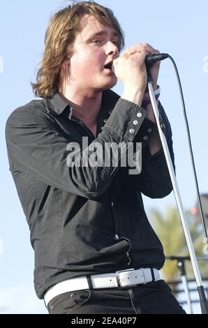 April 30, 2005; Indio, CA, USA; CHRIS MARTIN of 'Coldplay' performing ...