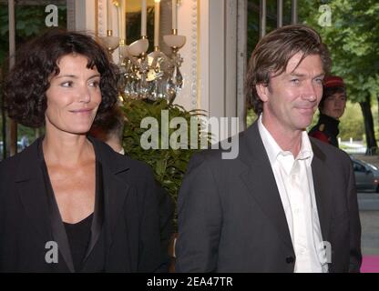 French actors Philippe Caroit and wife Caroline Trescat attend the 'Bal ...