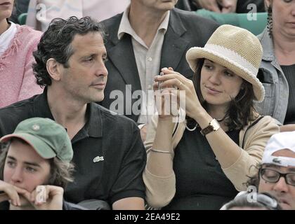 Nadia Fares and her husband attend the female final of French Open at ...
