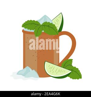 Moscow Mule Hand Drawn Drink Vector Illustration Stock Vector Image & Art - Alamy
