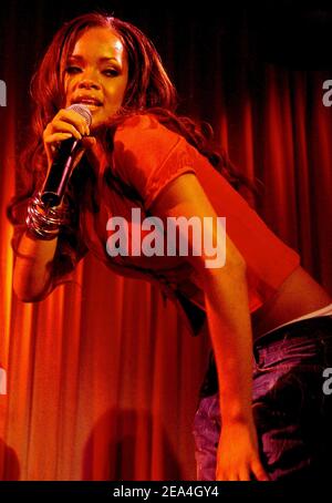 EXCLUSIVE. Caribbean born singer Rihanna performs at the Def Jam ...