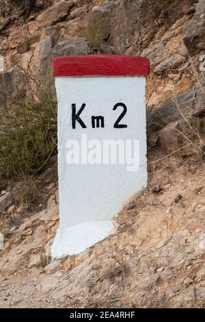 road sign marker post metric english conversion miles kilometers ...