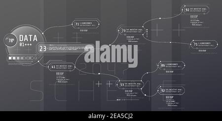 Composition of computer HUD interface with Coding Stock Vector Image ...