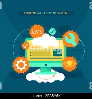 Content management system concept design or CMS concept design ...