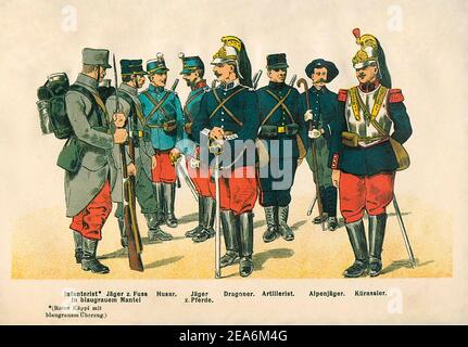 French army uniforms, World War One, 1914. Uniforms of the French ...