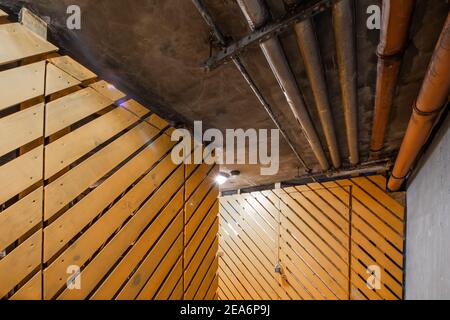 Air ventilation system on the ceiling in a large warehouse Stock Photo ...