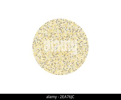 Vector illustration. Golden circle dots colored Stock Vector Image ...