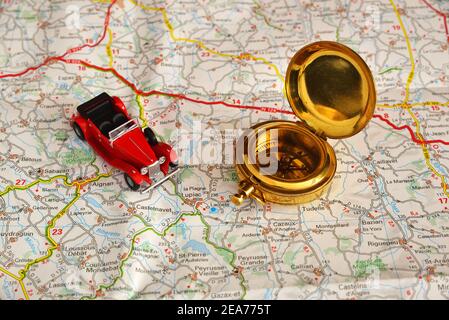 Vintage map of France 1930s Stock Photo - Alamy