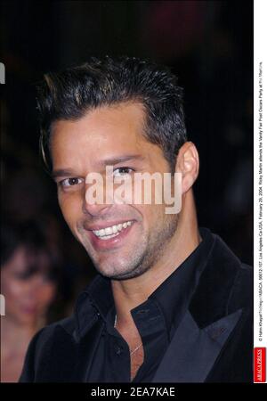Ricky Martin attends the Vanity Fair Oscar Party at Wallis Annenberg ...