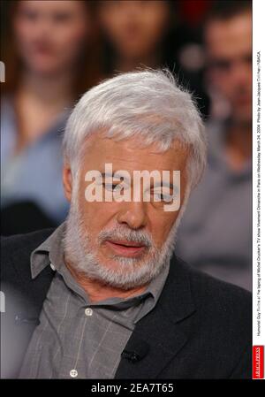 Humorist Guy Bedos at the taping of Michel Drucker's TV show Vivement ...
