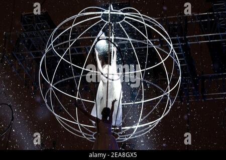 Cortina d'Ampezzo, Italy 07 February 2021. A general view during the ...