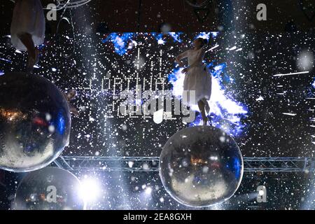 Cortina d'Ampezzo, Italy 07 February 2021. A general view during the ...