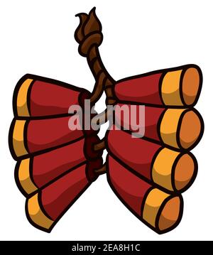 cracker chinese firecracker cartoon vector illustration Stock Vector ...