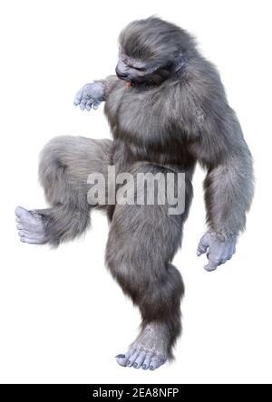 3D Rendering Snow Beast on White Stock Photo - Alamy
