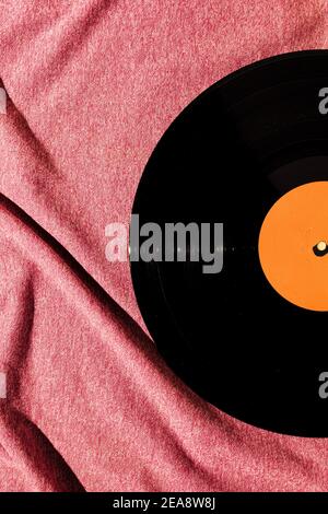 Flat lay of vinyl record. Music background Stock Photo - Alamy