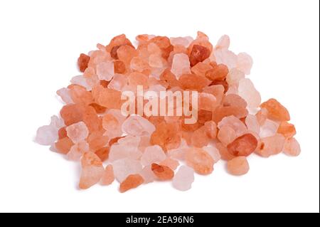 Pink Himalayan salt isolated on white background Stock Photo - Alamy