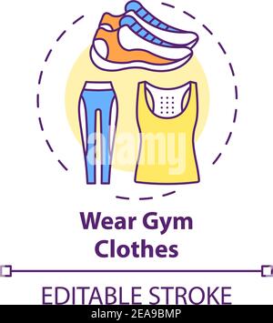 Wearing gym clothes concept icon Stock Vector Image & Art - Alamy