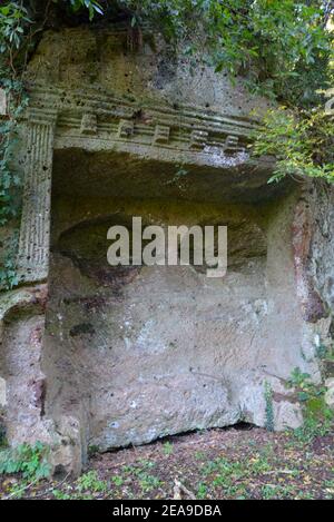 famous necropolis of Sutri near Viterbo in Toscane, Italy Stock Photo ...