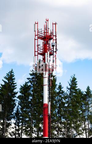 Telecommunications and Internet data transmission towers Stock Photo ...