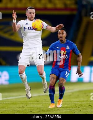 :L-R Crystal Palace's Nathaniel Clyne and Jack Harrison of Leeds United ...