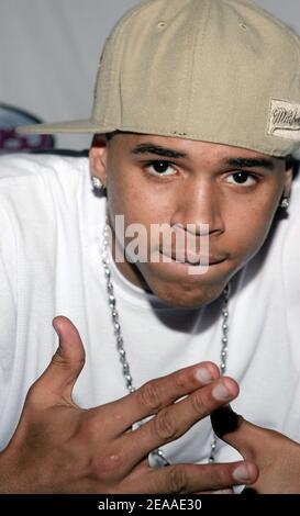 Singer Chris Brown makes an appearance for his fans at the Planet ...