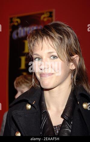 French singer Lorie attends the 'Phenix Circus' premiere benefit to ...