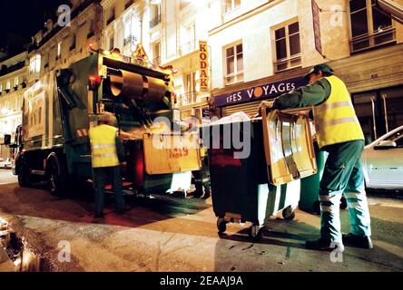Paris street sweepers cleaning up French capital on december 20, 2005 ...