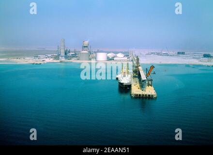 Qatar Oil Refinery Umm Said Inland Sea Stock Photo - Alamy