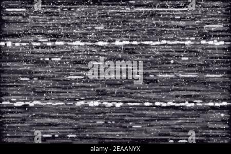 Glitch VHS effect. White horizontal lines on dark backdrop. Retro video ...