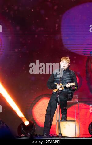 Cortina d'Ampezzo, Italy 07 February 2021. A general view during the ...