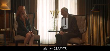 FRENCH EXIT, from left: Michelle Pfeiffer, Lucas Hedges, 2020. © Sony ...