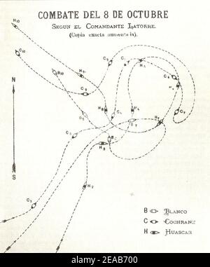 Naval battle of Angamos 02 Stock Photo - Alamy