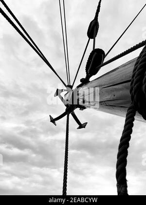 Ship's anchor, medieval, on a white background, isolated Stock Photo ...