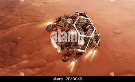 The aeroshell backshell for the Mars Perseverance rover is attached to ...