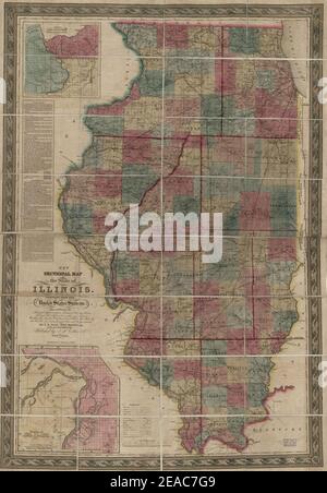 New sectional map of the state of Illinois : compiled from the United ...