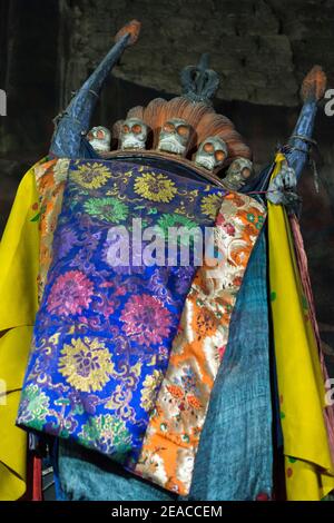 Thikse Gompa Monastery, Gonkhang Stock Photo - Alamy