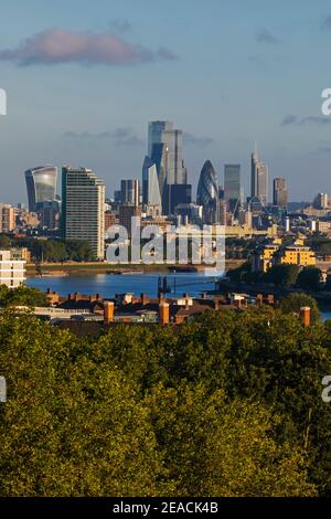 View of city of London from greenwich park,England Stock Photo - Alamy