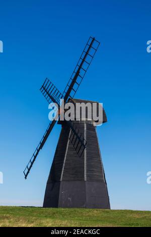England, West Sussex, Brighton, Rottingdean, Silhouette of Rottingdean ...