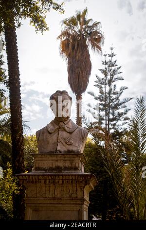 Bust of Garibaldi, Palermo, Sicily, Italy Stock Photo - Alamy