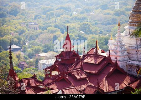 Beautiful architecture detail in Myanmar Stock Photo - Alamy