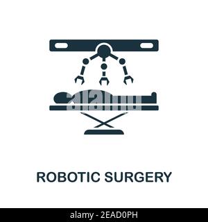 Robotic Arm icon. Monochrome simple element from manufacturing ...