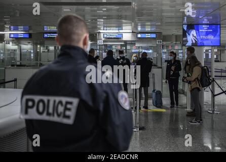 Border police (Police de l’Air et des Frontieres or PAF) carry out ...