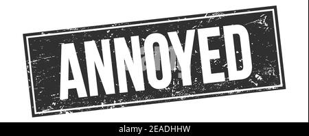 ANNOYED text on black grungy round vintage stamp Stock Photo - Alamy