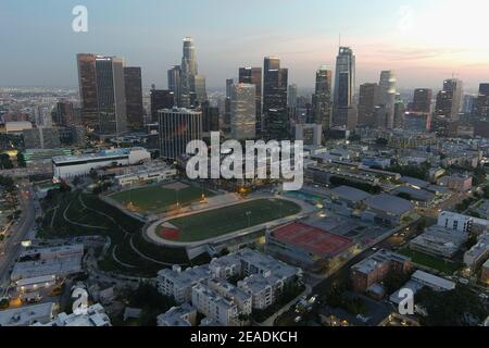 An aerial view of the Miguel Contreras Learning Center-Academic ...
