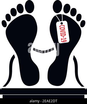 Dead man tag morgue icon, icon cartoon Stock Vector Image & Art - Alamy