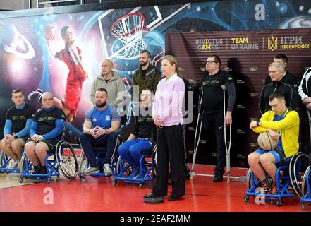 Yulia Laputina, Minister of Veterans Affairs of Ukraine gives a speech ...