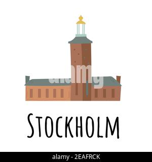 Gamla stan - Old Town of Stockholm, capital of Sweden. Vector ...